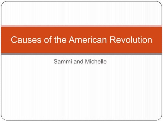 PPT ON AMERICAN WAR OF INDEPENDENCE | PPT