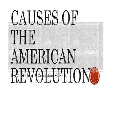 Causes of the american revolution | PPT