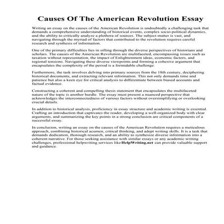 Causes Of The American Revolution Essay.pdf | Christianity | Religion ...