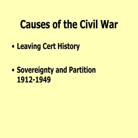Causes of the civil war | PPT