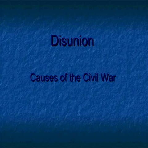 Causes of the Civil War | PPT