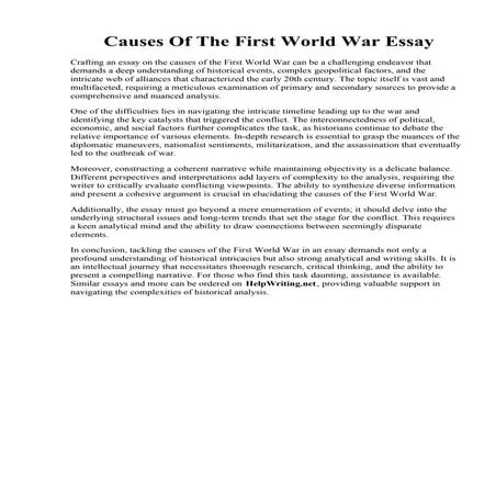 Causes Of The First World War Essay.pdf