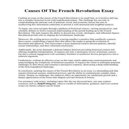 Causes Of The French Revolution Essay.pdf