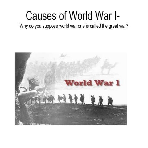 Causes of world war I | PPT