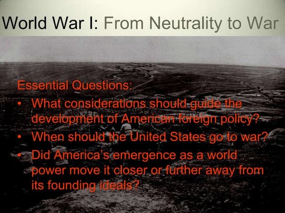 World war one causes and USA answer | PPT