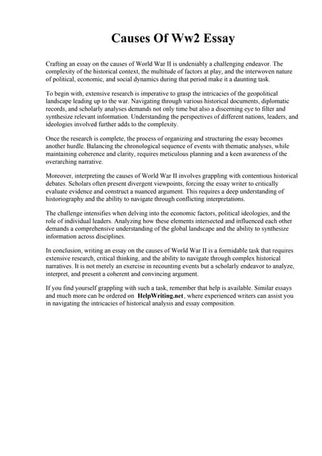 World War Ii Essay. Detroit Business Institute | PDF