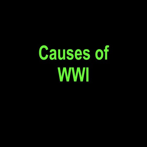 Causes of wwi | PPT