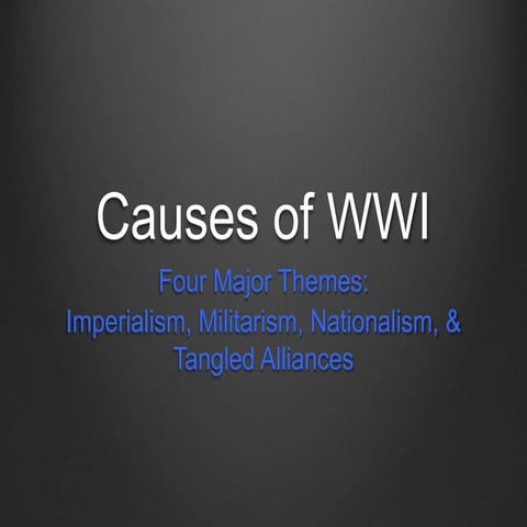 Causes of WWI | PPTX