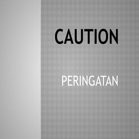 talking about caution is very important for us | PPTX