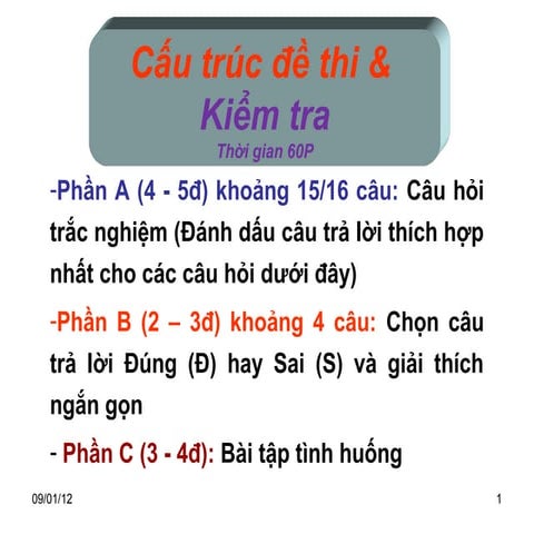 Cau truc de thi | PPT