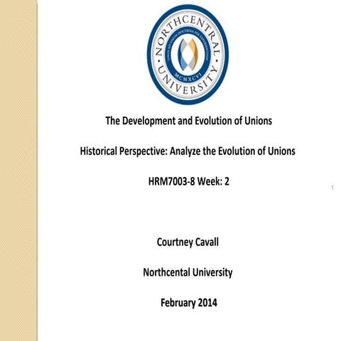Historical Development of Unions | PPT