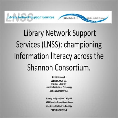 Library Network Support Services - championing information literacy ...
