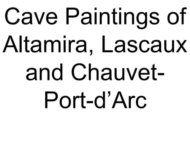 Lascaux Cave Art6th Grade Lms | PPT