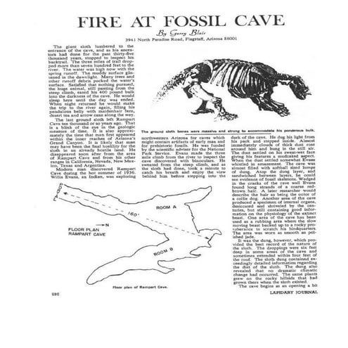 Rampart Cave Fire in 1976 | DOC