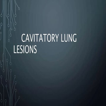 Differential diagnosis of cavitary lung lesions | PPTX