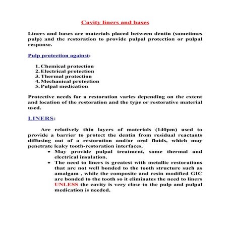 Cavity liners and_bases_2 | DOC