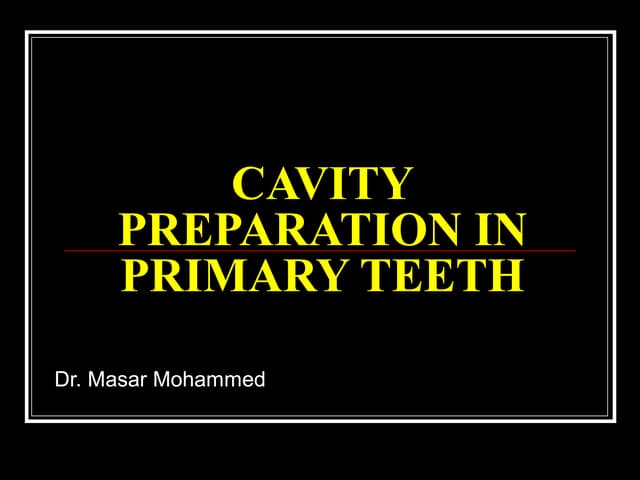 Class II cavity preparation | PPTX