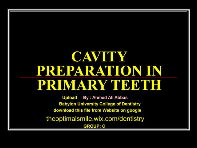 Class II cavity preparation | PPTX