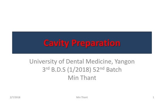 Class iii cavity preparation | PPTX | Dental Health | Diseases and ...