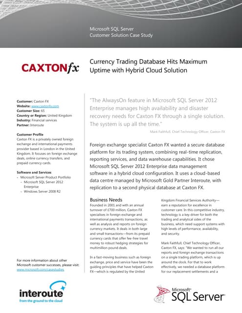 Interoute information | PPTX | Business | Business and Finance