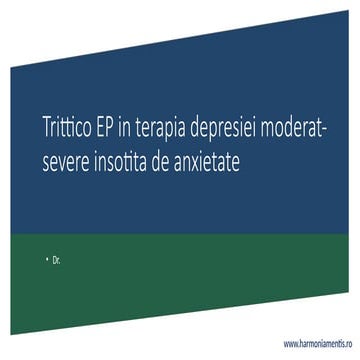 model prezentare de caz depresie anxietate | PPTX