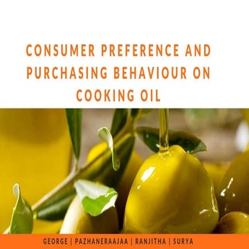 Consumer preference on buying edible oil | PPT