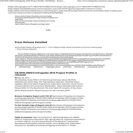 CB-ONN-2005/4-Infrapedia 2016 Project Profile is released | PDF | Computing | Technology & Computing