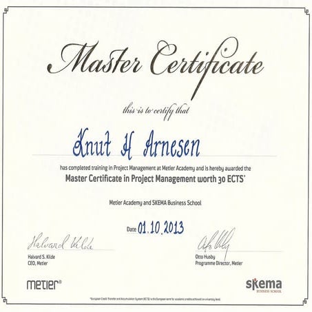 Metier PMP Diploma | PDF