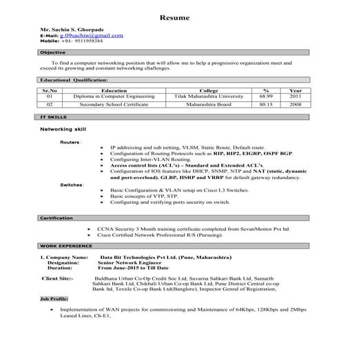Sachin updated Resume | PDF