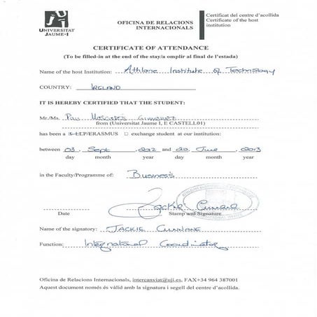 AIT certificate | PDF