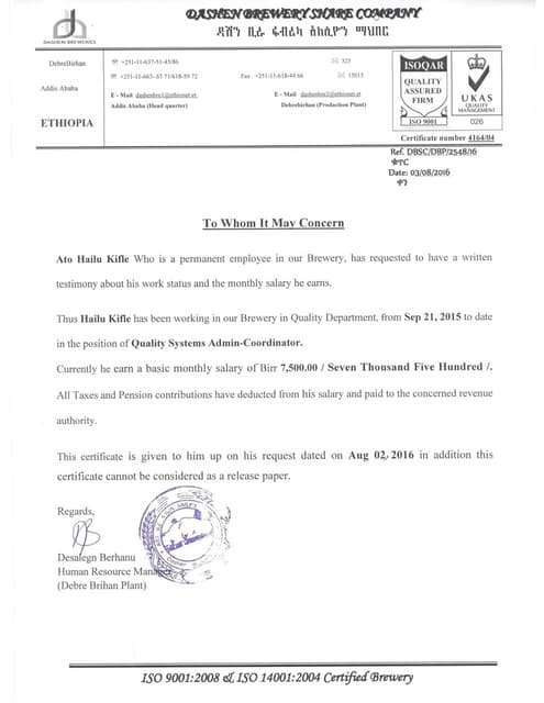 Documet and Work Expriance | PDF