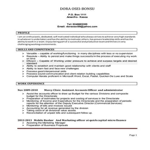 Dora CV | DOCX