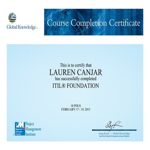 ITIL Foundation Certification v3 _ 2015 | PDF