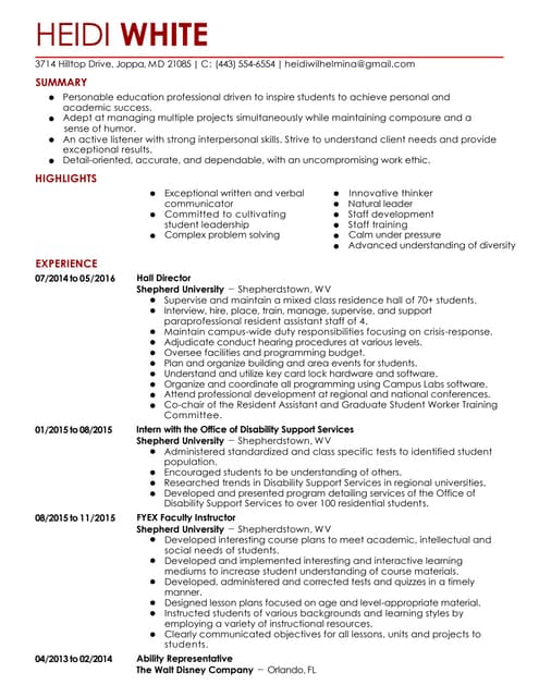 DEMO RESUME | PDF