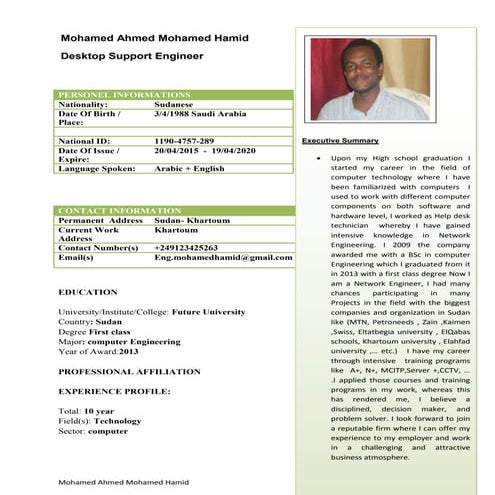 mohamed ahmed | PDF | Computing | Technology & Computing