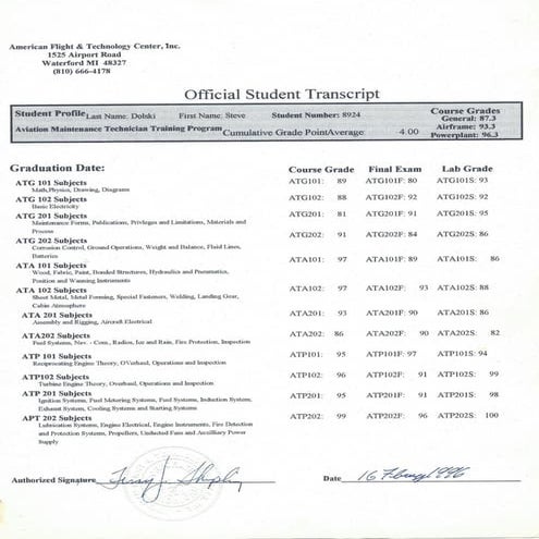 aviation transcript | PDF