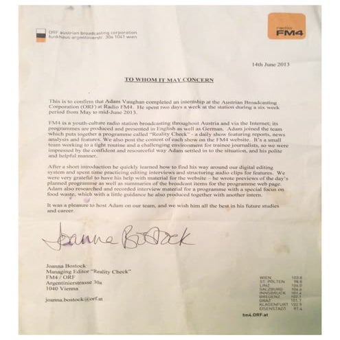 FM4 Reference Letter | PDF