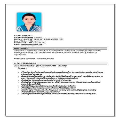 YASMIN AKTER ANEE UP | PDF