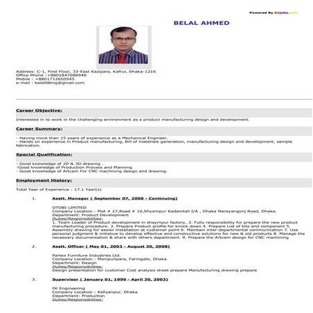 Belal_Ahmed_CV | DOC | Business | Business and Finance