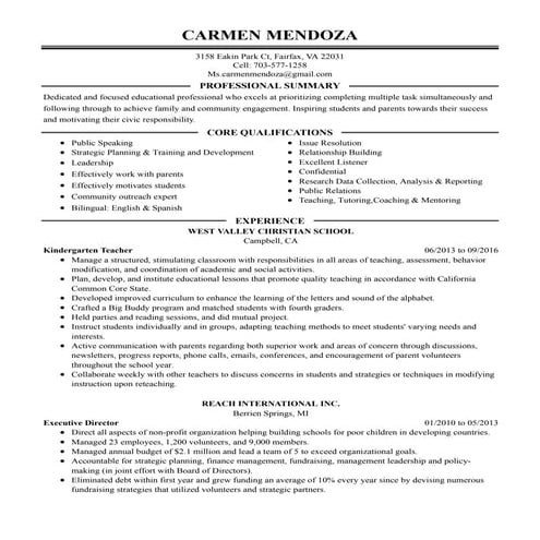 CARMEN MENDOZA Resume 1(7) | PDF
