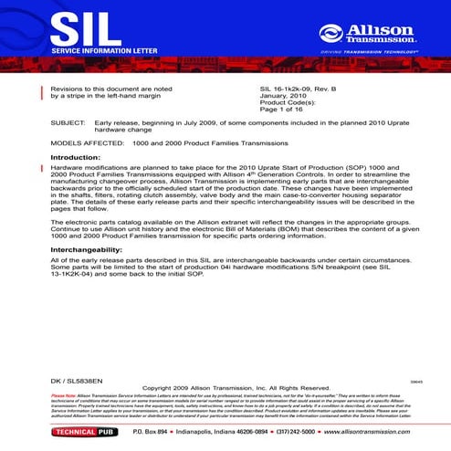 SIL_16-1K2K-09EN, Rev B | PDF