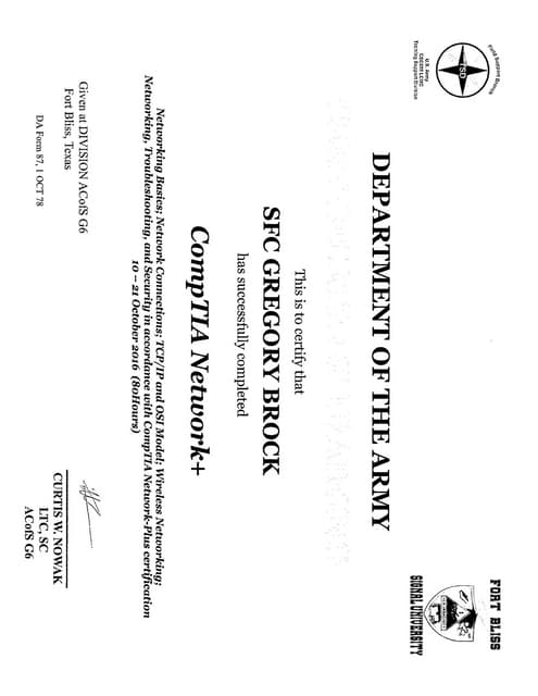 Brock Master Driver Course FT Bliss | PDF