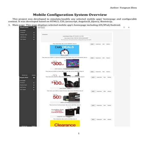 Mobile Configuration System Overview | PDF
