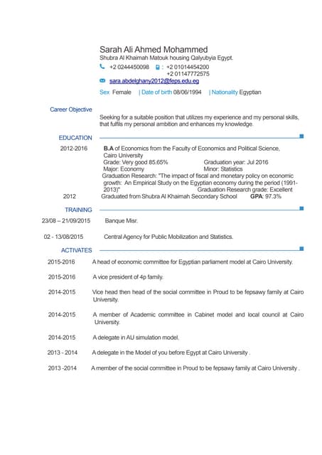 hadeer fathi cv. | PDF
