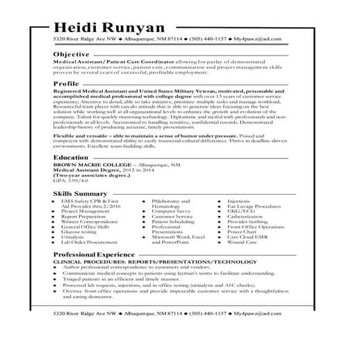 RMA Resume New | DOCX