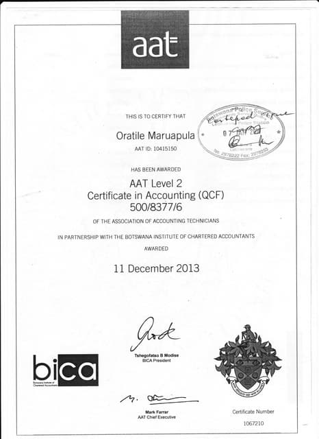 Membership Certificate ACFE | PDF