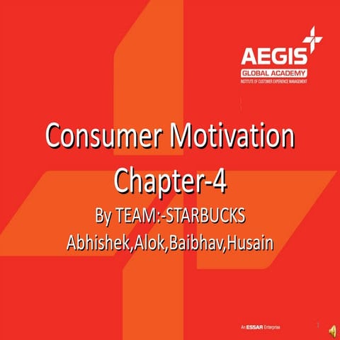 Consumer Behavior - Consumer Motivation | PPT