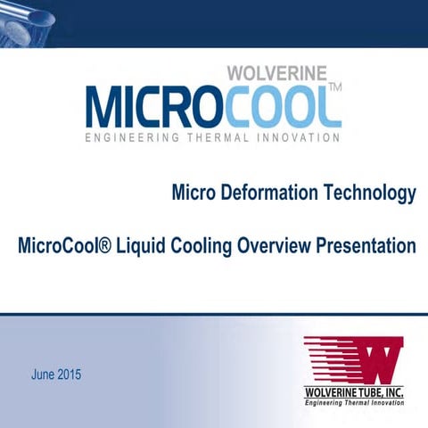 Microcool General Liquid Cooling Presentation | PDF