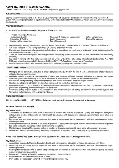 Formal resume Formate for freshers and Experienced | PDF
