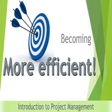 Becoming more efficient | PDF | Resume Writing and Advice | Job Search